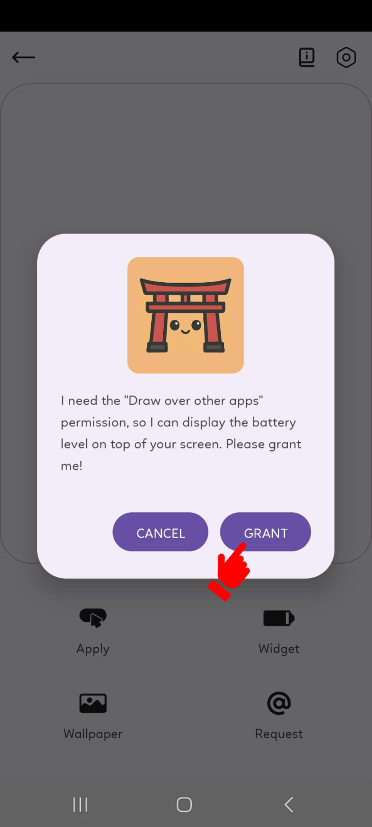 How to use battery widget [Anime Hub app] - Shimeji Shop